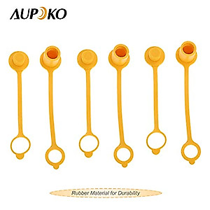 Aupoko 3 Pack Propane Natural LP Gas Dust Cap Plug Cover, 1/4'' Gas Quick Disconnect Connect Rubber Dust Cap and Plug