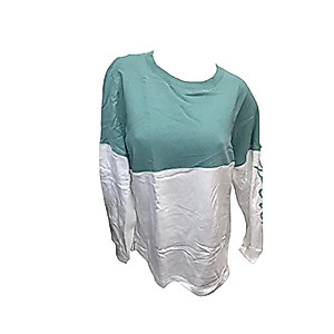 Victoria's Secret Pink Oversize Varsity Crew Neck Sweatshirt Fleece Multi Color Size Large New