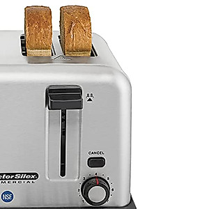 Proctor Silex Commercial 4 Slot Toaster - Extra-Wide 1 3/8-in Slots Will Easily accommodate Bagels, Waffles, and Artisan breads.,24850R