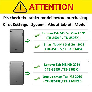 Maomini for Lenovo Tab M8 3rd Gen Case 2022 (TB-8506F / TB-8506X / TB-8506FS / TB-8506XS) and Lenovo Tab M8 HD 2019 (TB-8505F/TB-8505X/TB-8505FS/TB-8505XS) (Blue)