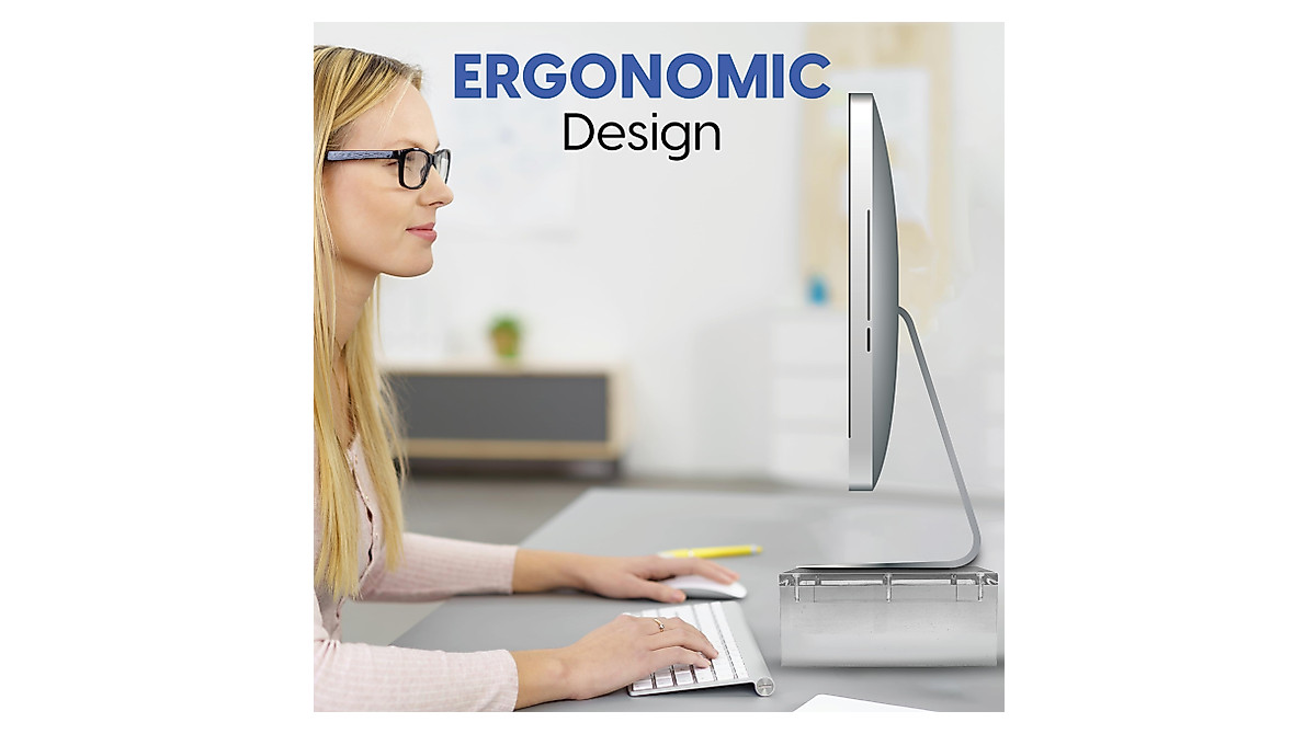 Mammoth DuraClear Acrylic Monitor Stand Riser - 3.5" Elevation and 20 ...