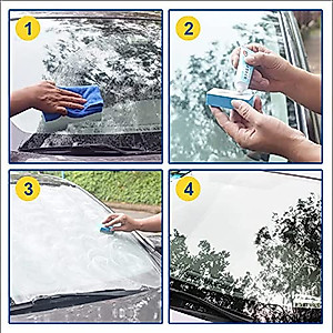 DIZHIGE 1/2/3pcs Car Glass Oil Film Cleaner MC.P.P-Glass Oil Film Removing Paste, Car Windshield Oil Film Cleaner, Glass Stripper Water Spot Remover Dirt Cleaning Cream (20g, 1PC)