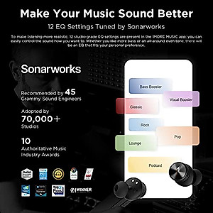 1MORE PistonBuds Pro Hybrid Active Noise Canceling Wireless Earbuds, Bluetooth 5.2 Headphones, 12 Studio-Grade EQs, AAC, 30h Playtime, 4 Mics with DNN, Gaming Mode, IPX5, Black