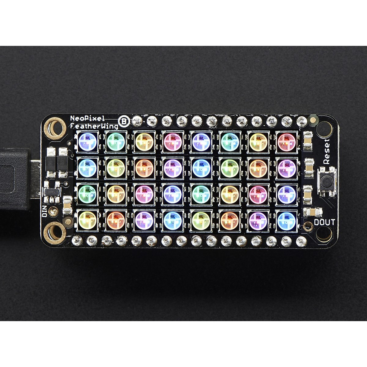 Adafruit Industries NeoPixel FeatherWing - 4x8 RGB LED Add-on for All Feather Boards