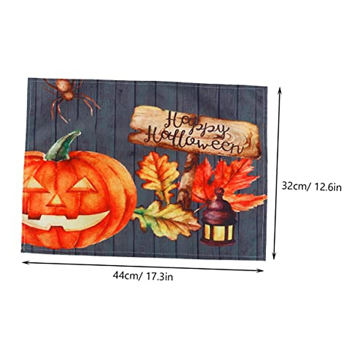 HEMOTON 12 pcs and Orange Pumpkin Party Tablemats Decoration Cloth Mats Decor Pattern Room Nights Dining Home Supplies Pads Mat- Inch X Place for Sunflower Mat Placemats
