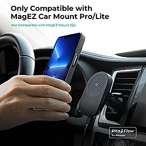 pitaka Magnetic Case Compatible with iPhone 13 Pro Max-6.7 Inch [MagEZ Case 2] 100% Aramid Fiber Slim Fit Phone Cover, 3D Grip Touch -Black/Grey（Twill）