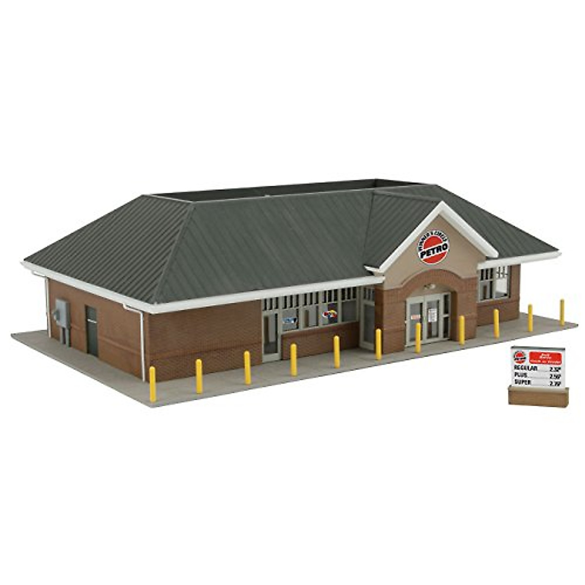 Modern Gas Station - KIT - Main Building: 10-7/16 X 6-1/2 X 3-1/8" 26.5 X 16.5 X 7.9CM