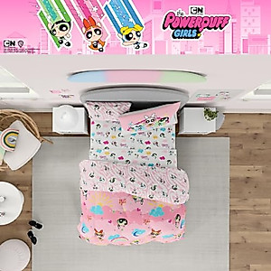 Franco Collectibles Powerpuff Girls Bedding 7 Piece Super Soft Comforter and Sheet Set with Sham, Queen, (100% Official Licensed Product)