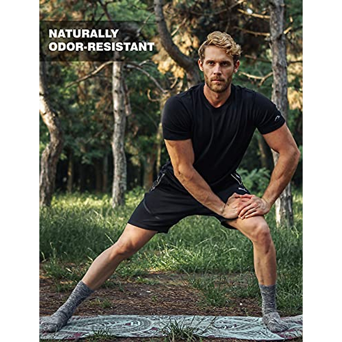 Merino.tech 100% Organic Merino Wool Lightweight Men's Base Layer Thermal T-Shirt (Metal, X-Large)