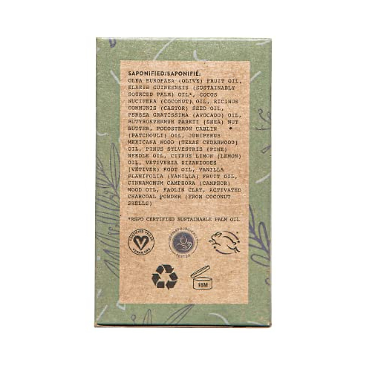 Crate 61, Handmade in Canada, Plant Based Cold Process Natural Bar Soap For Face And Body, With Premium Essential Oils, Eucalyptus & Peppermint For Men And Women 3 Pack (Cedarwood Pine)