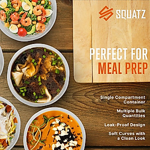 SQUATZ 100 Microwavable Food Container - 16oz Translucent Meal Box Storage with Lids, Ideal for Storing Soups, Condiments, Sauces, Dressing, Salads, Fruit, Baby Food, Healthy Snacks, and Leftovers