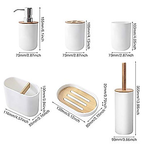 JIANWEI Bathroom Accessory, Bathroom Decor Accessories, Soap Dispenser, Toothbrush Holder, Toothbrush Cup, Soap Dish, Toilet Brush, Ideal for Bath Vanity Countertop Décor(Soap Dispenser)