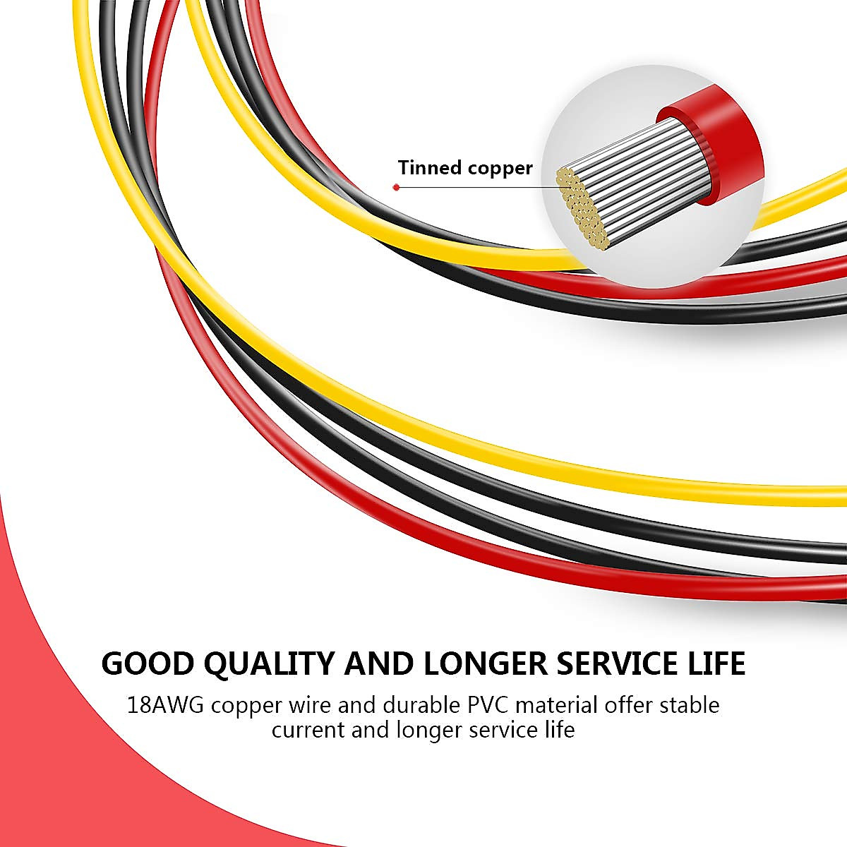 BENFEI SATA Power Extension Cable, 3 Pack 15 Pin SATA Male to Female Extender Cable Cord Adapter for Hard Drive Disk, HDD, SSD, PCIE, 8 inches