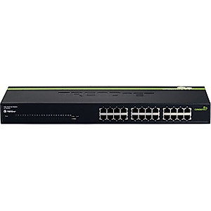 TRENDnet 24-Port 10/100 Mbps GREENnet Switch, 4.8Gbps Switching Capacity, Plug & Play, Metal, Rackmount, Lifetime Protection, TE100-S24g