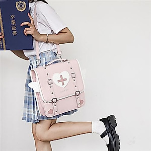 Kawaii Backpack Japanese Anime Cosplay Bag Goth Accessories Cross Heart Wings