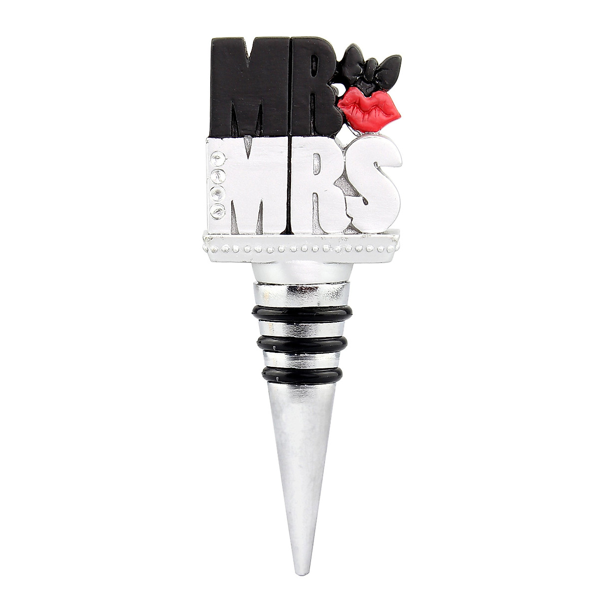 Top Shelf Mrs. Wine Stopper, 6.5", Multicolor