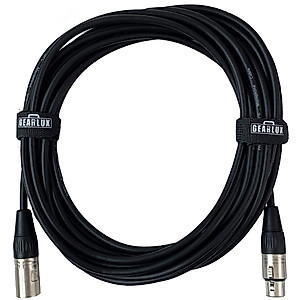 Gearlux XLR Microphone Cable, Fully Balanced, Male to Female, 25 Feet - 6 Pack