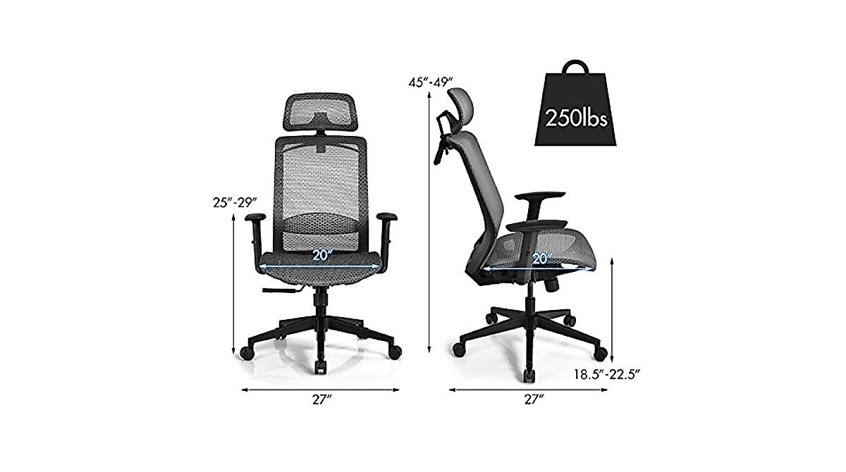 Giantex Ergonomic Office Chair with Adjustable Support