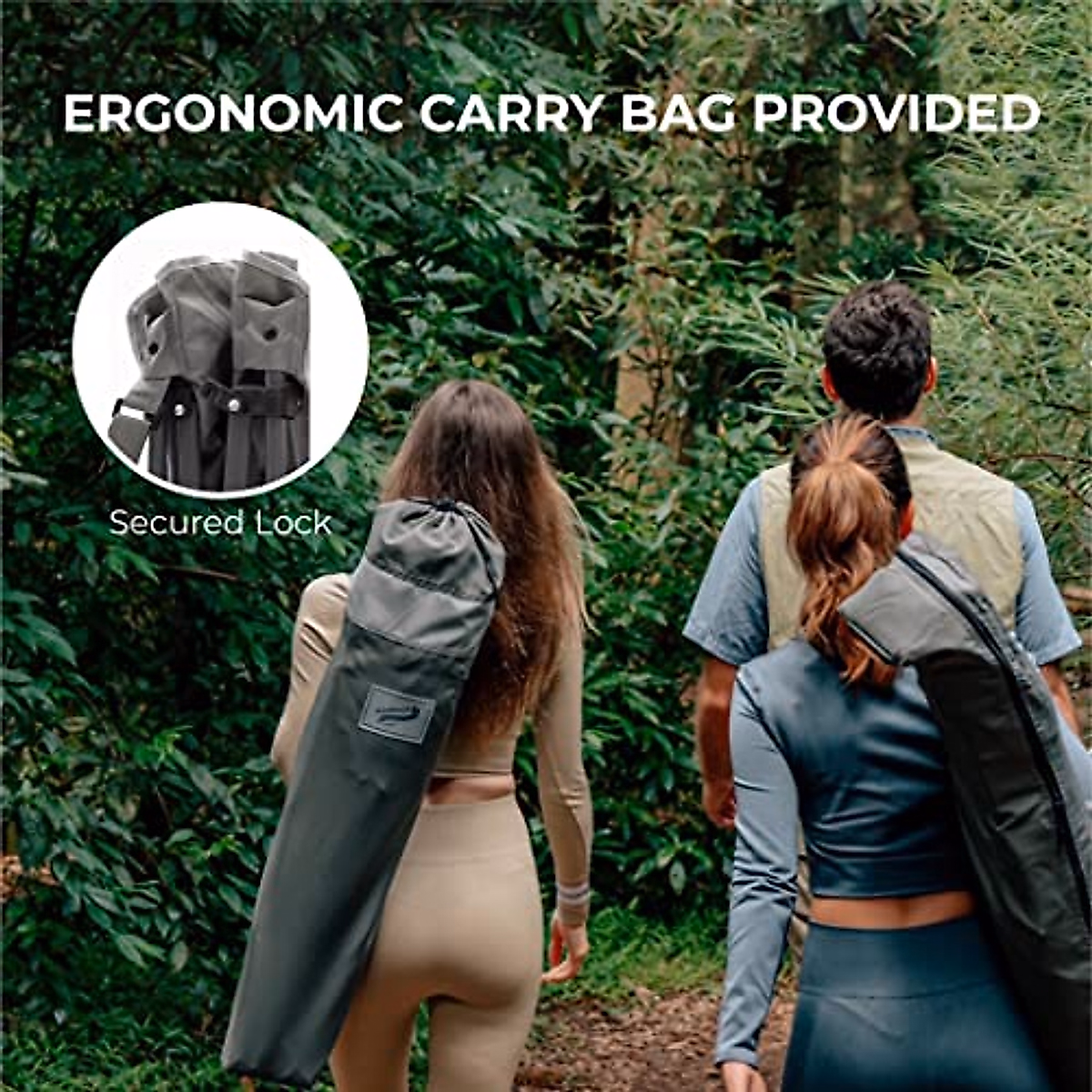 Camphor Designs Heavy Duty Portable Folding Camping Chair for Adults with Comfy Padded Backrest | for Outdoor & Sports, Backpacking, Beach, Lawn, Hunting, Tailgating, Fishing | Supports 400 Lbs