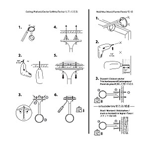 Amazon Basics Curtain Rod Ceiling-Mount Bracket, Set of 2, Black