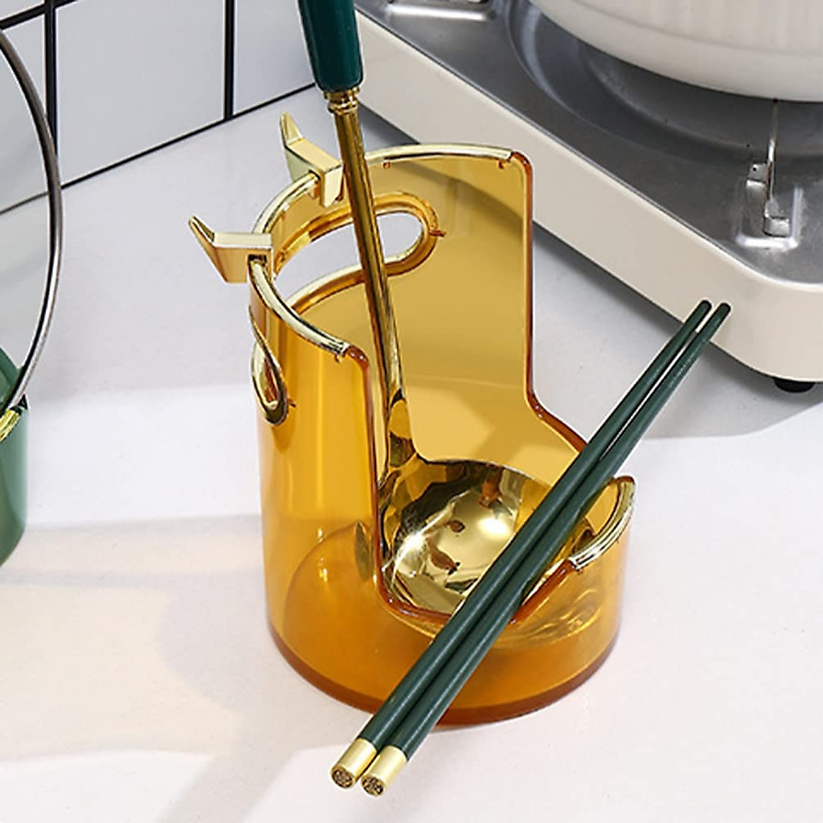 Lid Rack Kitchen Lid Holder Kitchen Spoon Rest Stovetop Spoon Rest Countertop Lid Holder Chopsticks Rest Wear-resistant Lid Utensil Rest Keeper Pot Holder Appliance Spatula The Pet