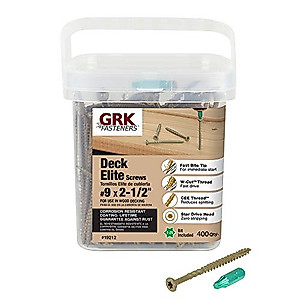 GRK 19212#9 X 2-1/2" DECK ELITE SCREWS 400 Count