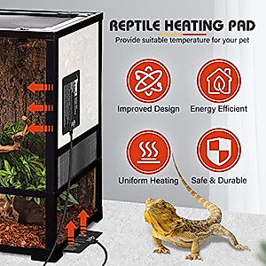 iPower 4X7 Inch 4W Under Tank Heater Warmer, 1-5 Gallon Terrarium Heat Mat for Hermit Crab/Turtle/Snake/Lizard/Gecko/Frog/Spider, Plant Box or Other Small Animals