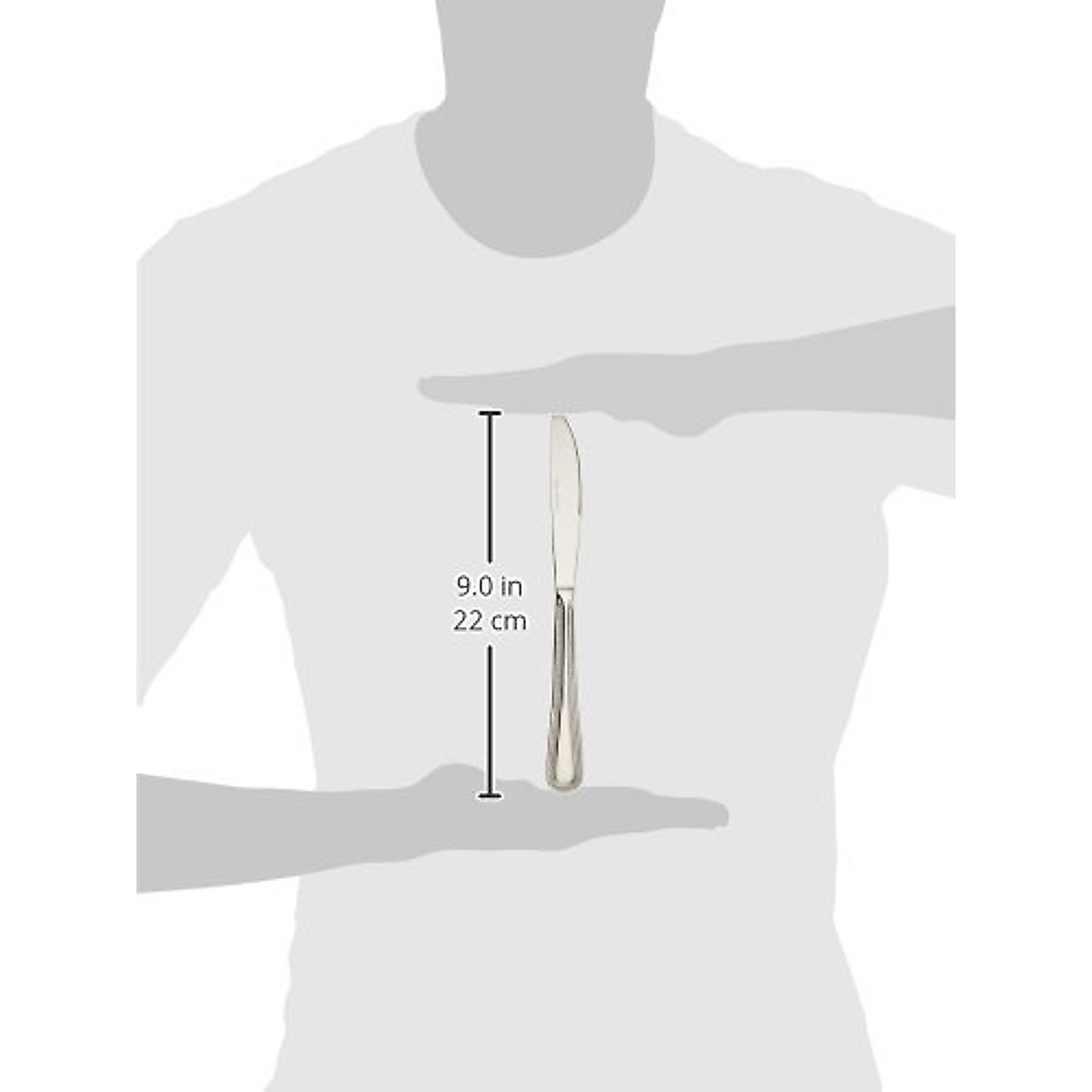 Winco 12-Piece Dots Dinner Knife Set, 18-0 Stainless Steel, Silver