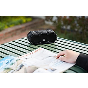 Altec Lansing LifeJacket Jolt - Waterproof Bluetooth Speaker, Durable & Portable Speaker with Qi Wireless Charging and Voice Assistant, Black