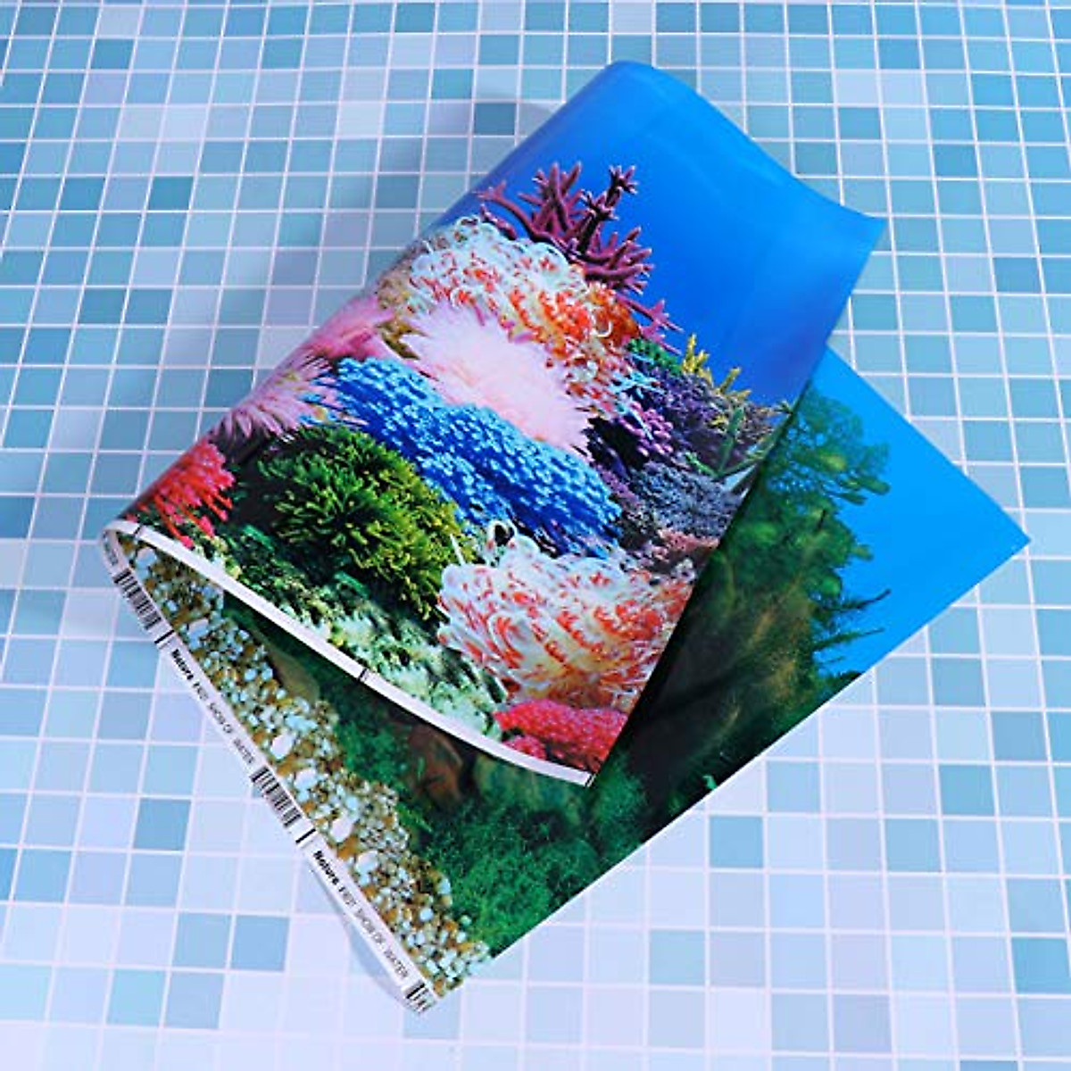 balacoo Fish Tank Background Fish Tank 10 Gallon Aquarium Background Sticker 3D Double- Sided Durable Wallpaper Fish Tank Backdrop Decorative Pictures 3D Aquarium Background 3D Aquarium Background