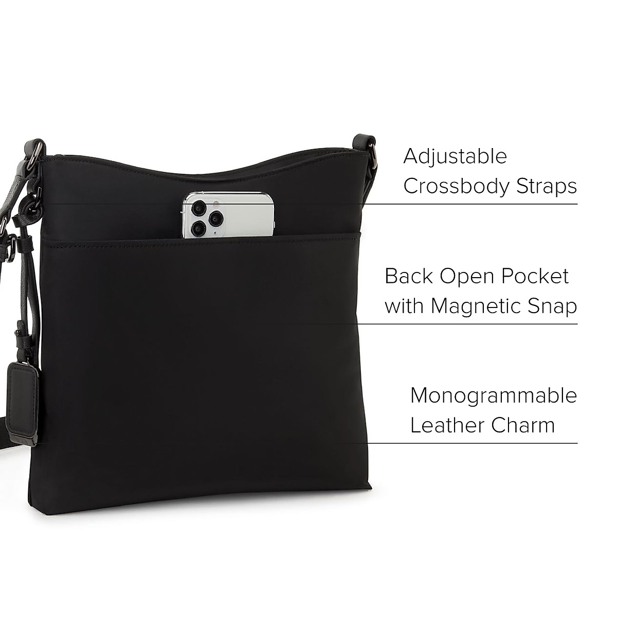 TUMI - Voyageur Tyler Crossbody - Women's Crossbody Bag for Everyday Use - Bags for Travel - Black/Gunmetal