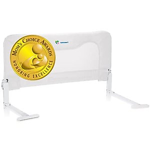 TotCraft Toddler Bed Rails Guard – Universal Baby & Children Rail for Box Spring &slats Kids Toddlers Cribs, Twin, Double, Full Size Queen &King - White (35.5L19.5H) in