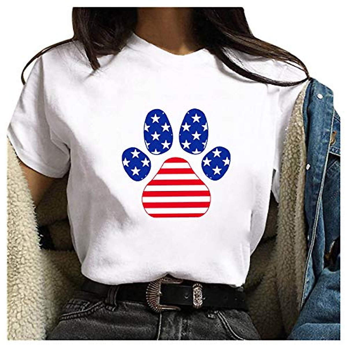 Shirts for Women Casual XL Womens Tops for Date Night Women Causal Shirts Ladies Blouse Pullover Fashion T Shirt White