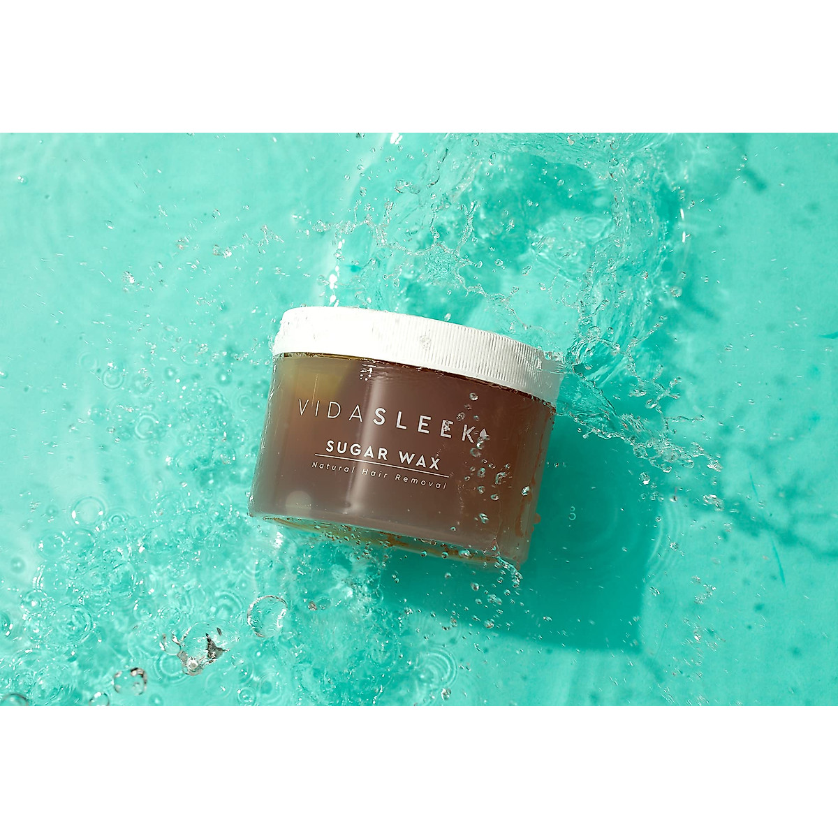 VidaSleek Sugar Wax Hair Remover for Men & Women - 100% Natural, Gentle & Washable Formula at Home Waxing - 10 Oz