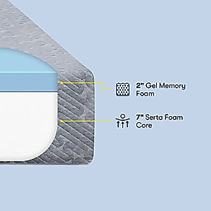 Serta - 9 inch Cooling Gel Memory Foam Mattress, Twin Size, Medium-Firm, Supportive, CertiPur-US Certified, 100-Night Trial - Sheepless Night