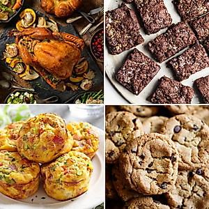 Baker's Secret Stackable Baking Set of 5 Bakeware Pans, Bakeware Set, Baking Pan Set Includes Muffin Pan, Roaster Pan, Square Pan, Cookie Sheet, Loaf Pan, Easy Store, Dishwasher Safe, Baking Supplies