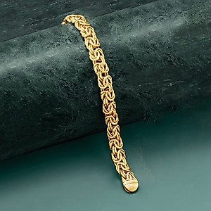 Ross-Simons 14kt Yellow Gold Byzantine Bracelet. 7 inches
