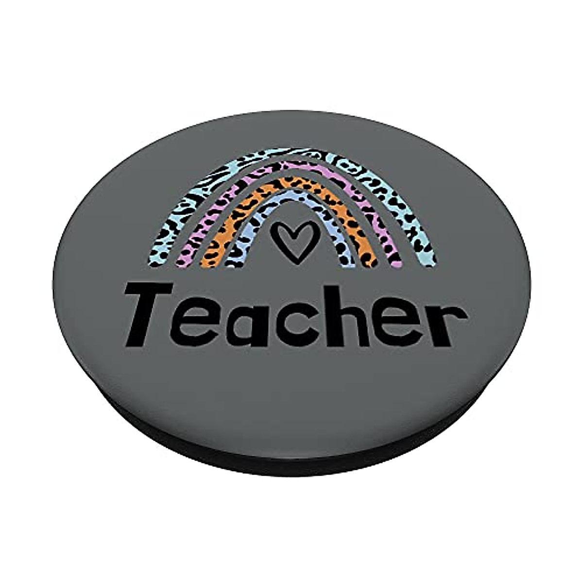 Leopard Boho Rainbow Teacher Love Women PopSockets Swappable PopGrip