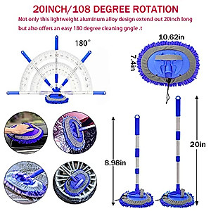 LIANXIN Car Interior Cleaning Kit - Car Cleaning Kit &amp- Car Wash Kit-Car Wash Cleaning Tools Kit with Car Wash Brush Mop and Microfiber Towels