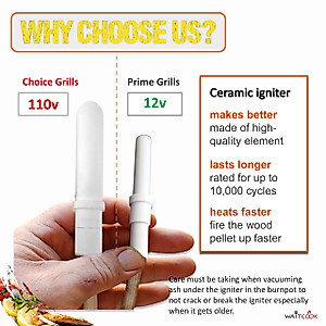 WAITCOOK 12V Prime Hot Rod Igniter for Green Mountain Daniel Boone Prime and Jim Bowie Prime Model, Ledge and Peak Pellet Grill Prime 12 Volt Ignitor Replacement Parts