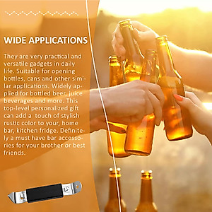 KTOJOY 3 Pack Magnetic Bottle Openers Stainless Steel Flat Bottle Opener, Solid and Beer Openers Small Bottle Opener Can Tapper with Magnet for Camping and Traveling