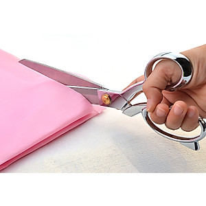 eZthings® Heavy Duty 10.5" Scissors For Cutting Fabric, Leather, and Raw Materials (10.5 Inch Silver)