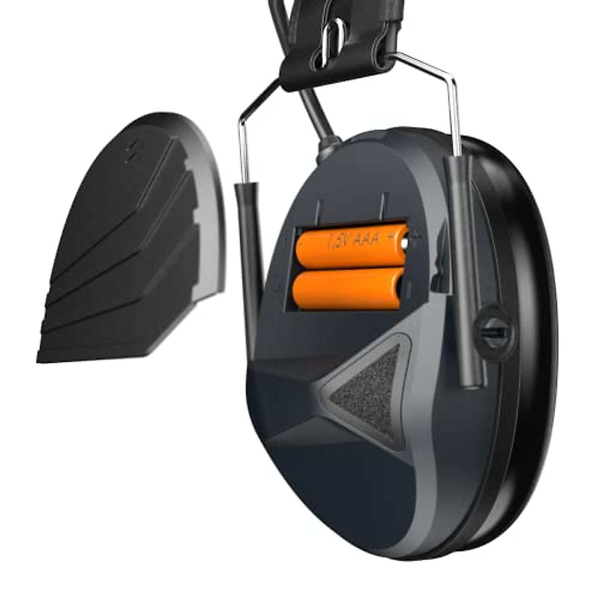 Defender Safety Decitech E1 Electronic Active Hearing Protection, Shooting, Range, Hunting, Tactical Earmuffs, 24 NNR Rated. (Black)