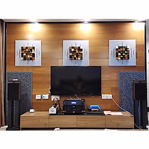 AIKEAIKESI Acoustic Diffuser - 11.8 X 11.8 X 1.2 Inches Sound Proof Wall Panels,Wood Acoustic Panels Reduce Distinct Echo Preserve Room Liveliness,Decorative Sound Panels for Walls