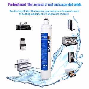 Microfilter MICROFILTER FLUUX H17-SD3,Sediment,Under Sink Water Filter 21K Gallons ,Includes Head,2Pack
