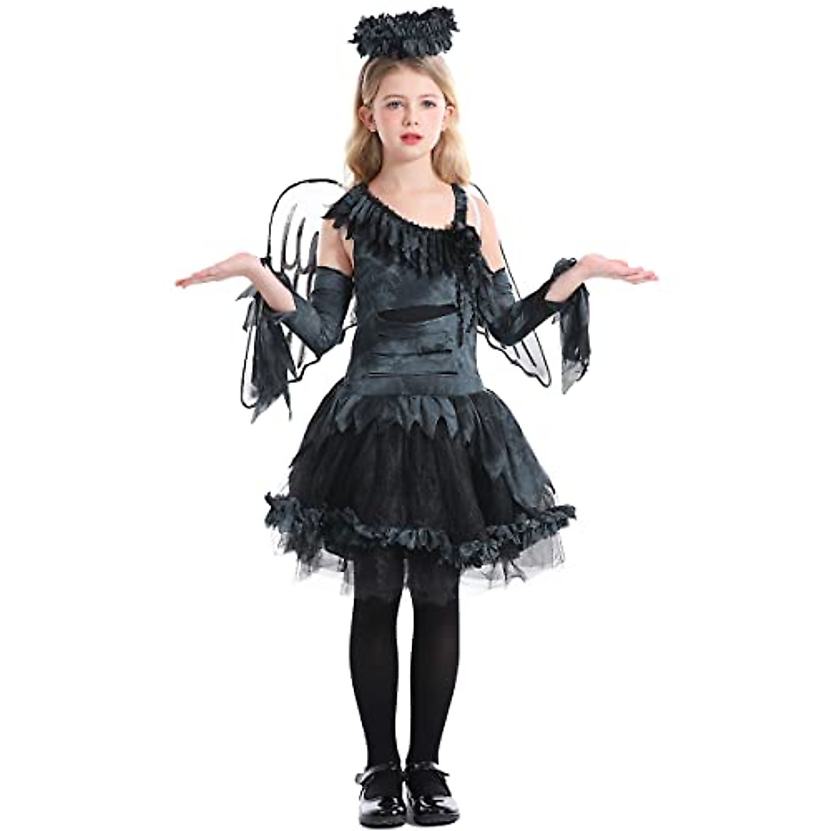 Seasons Girls Fallen Angel Costume For Tween(10-12)