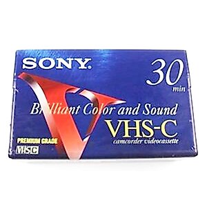 Sony TC-30VHGF 30 Minutes VHS-C Camcorder Videocassette Premium Grade (One Pack)