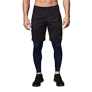 CW-X Men's Stabilyx Joint Support Compression Sports Tights, True Navy, Large