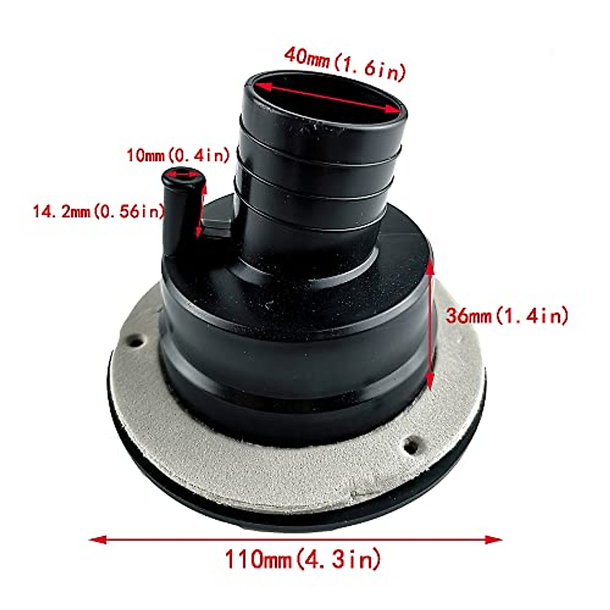 kuayi RV Fresh Water Locking Cap Spring and Seal Ring Design with Inlet Gravity Fresh Water Filling Hatch for Camping Trailer Gravity RV (Black)