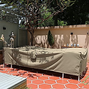 Flexiyard Patio Furniture Covers, 85-inch Outdoor Furniture Cover Waterproof Sectional Sofa Set Cover, Heavy Duty 600D Oxford fabric, General Purpose for Outside lawn Garden Dining Table and Chairs